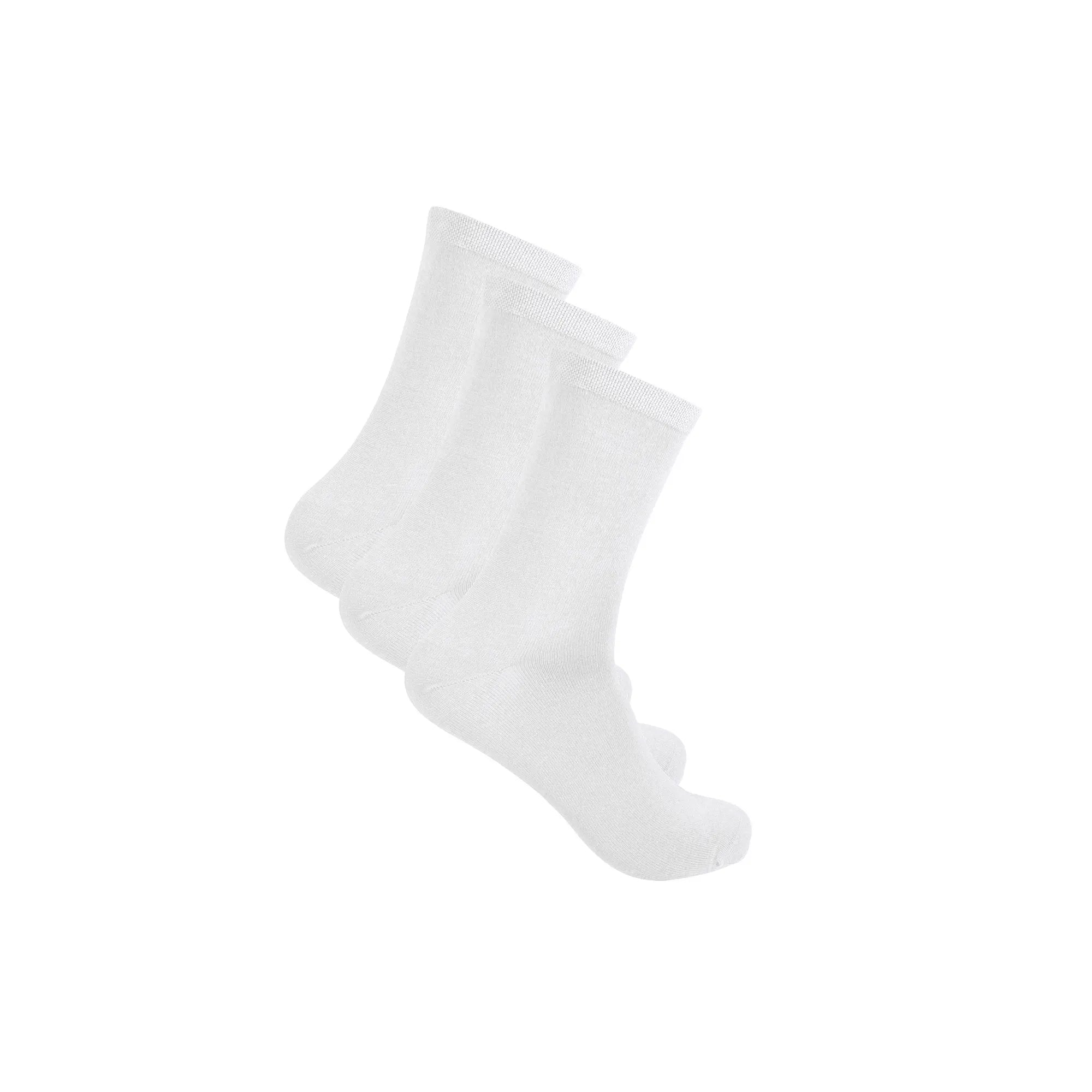 Strumpor Wiges Bambustrumpa med komfortresår 3-pack - Vit Unisex